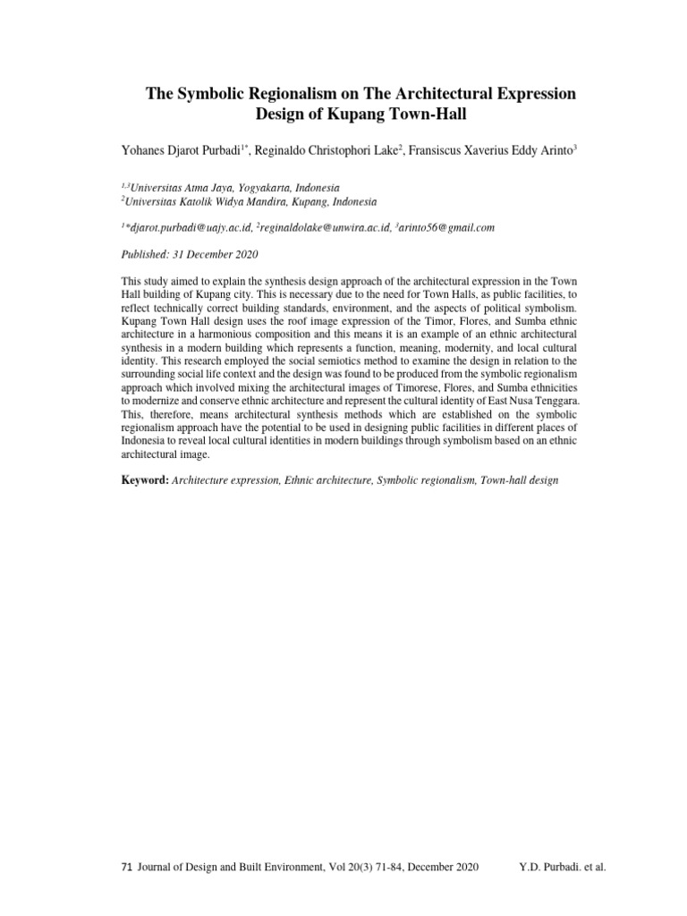 The Symbolic Regionalism On The Architectural Expression Design of ...