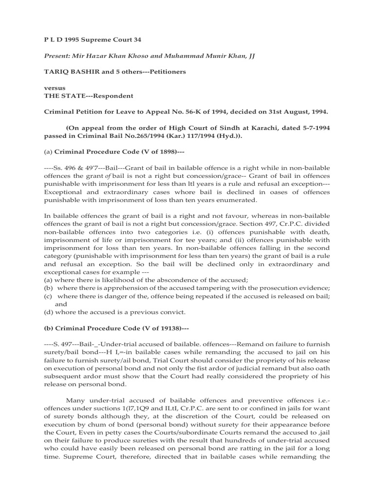 Bail Principle | PDF