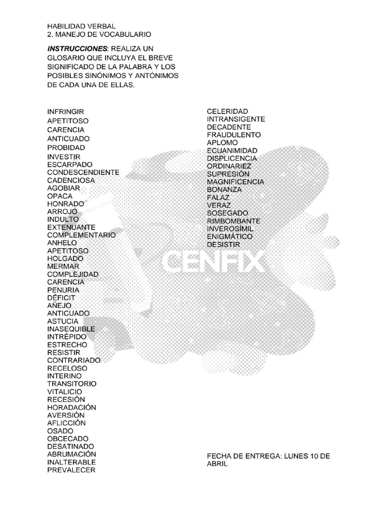 Listado de Palabras Rimbombantes | PDF