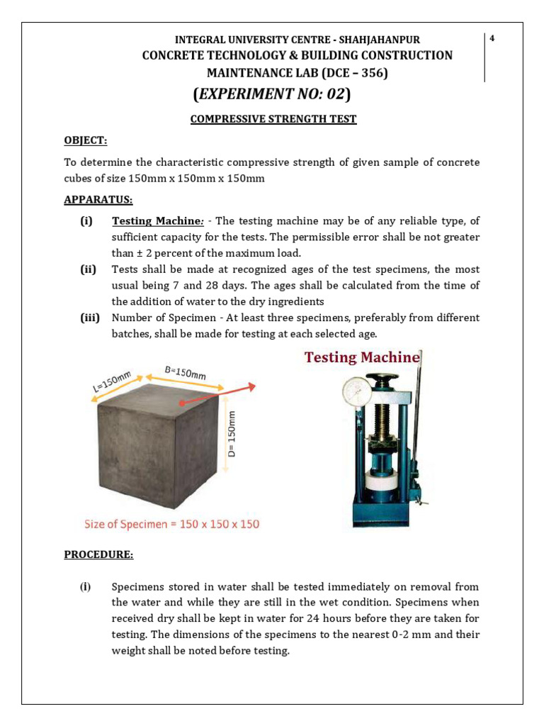 EXPERIMENT 2 (CONCRETE LAB) (1) | PDF