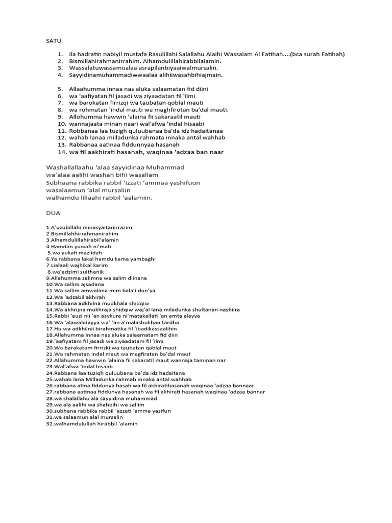 Doa Selamat | PDF