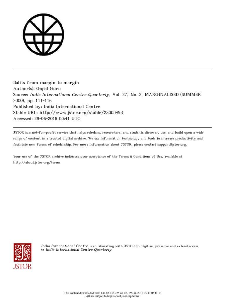Dalits From Margin | PDF