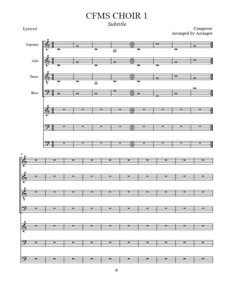 Cfms Choir Day 1 - Score | PDF