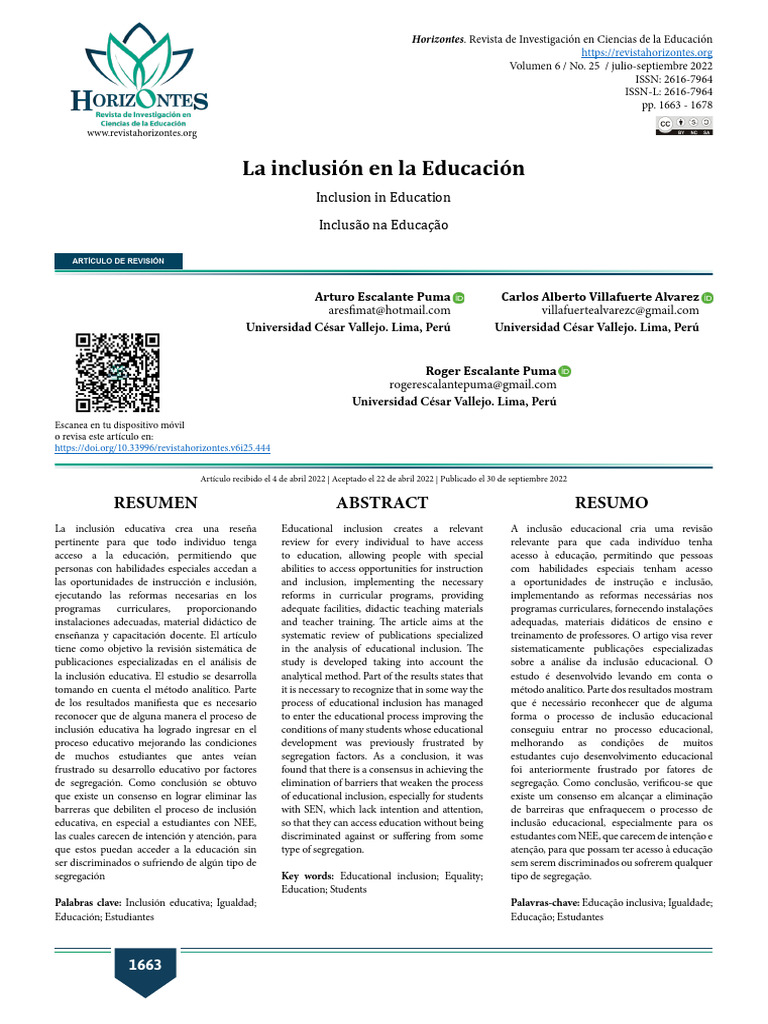 Articulo 28 Horizontes n25v6 | PDF