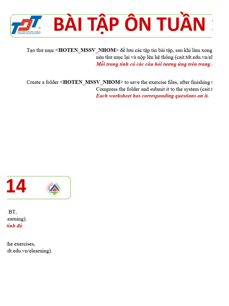 BaiTap On Tuan 14 | PDF