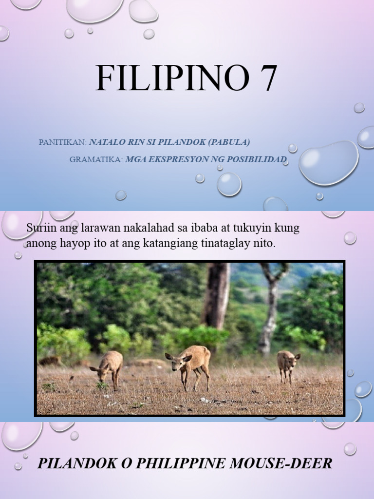 FILIPINO 7 - Pabula | PDF