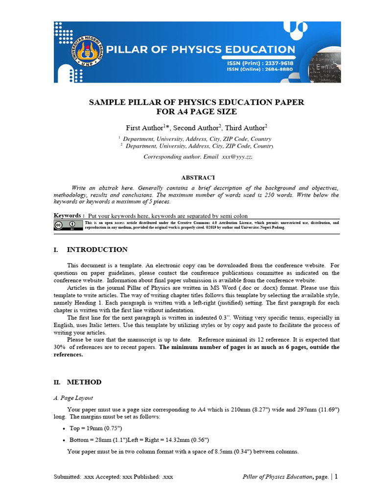 Sample Pillar of Physics Education Paper | PDF | Letter Case | Text
