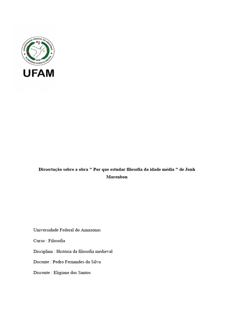 Trabalho Ufam | PDF