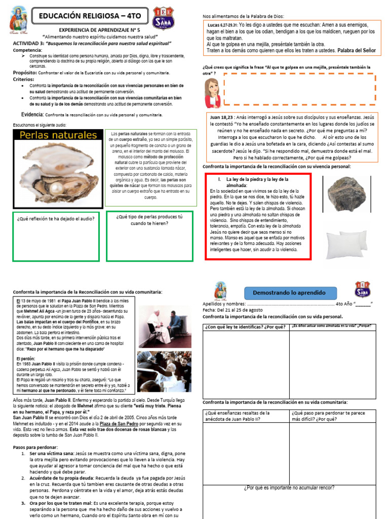 Eda 5 Act. 3 Cuarto Año | PDF
