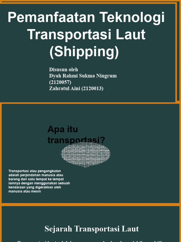 Pemanfaatan Teknologi Transportasi Laut (Shipping) | PDF