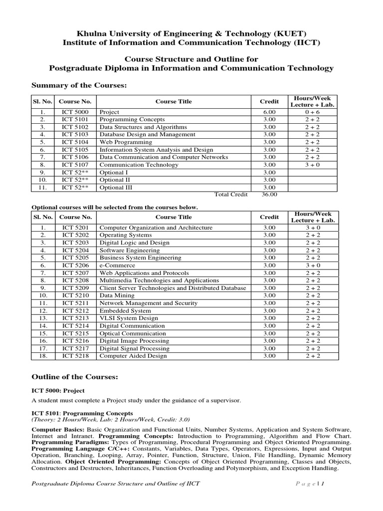 Course Outline | PDF
