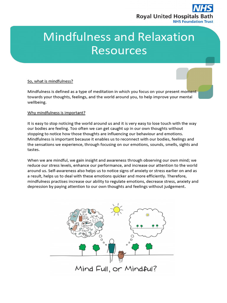 Mindfulness Leaflet | PDF | Mindfulness | Meditation