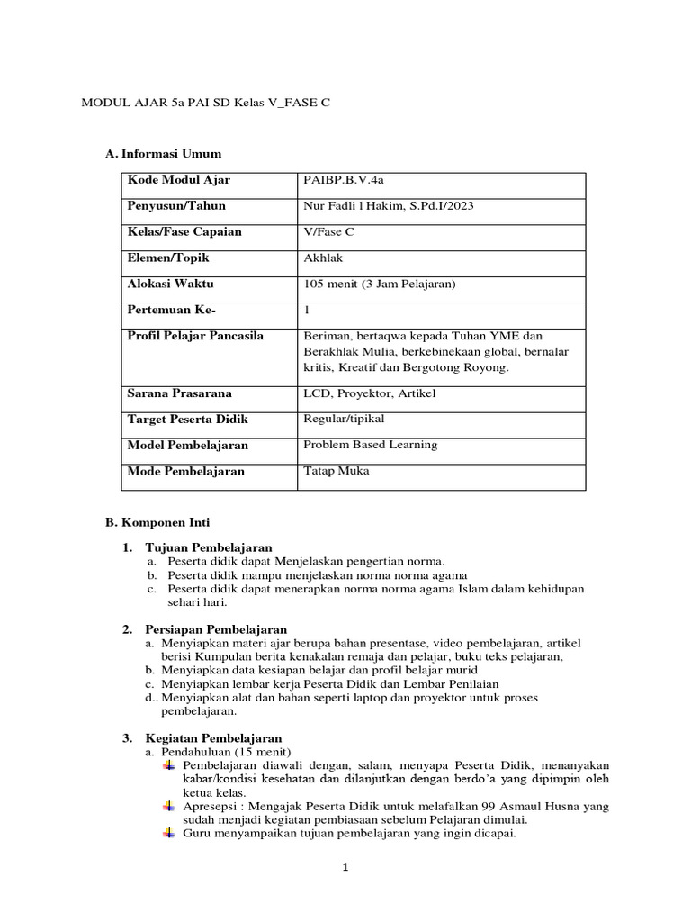 Analisis Materi Pai Kontemporer | PDF