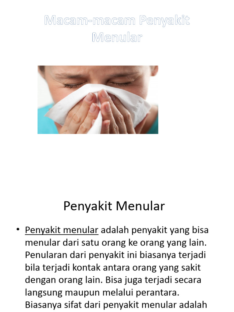 Macam Macam Penyakit Menular PPTX | PDF