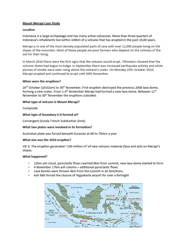 Mount Merapi Case Study Factfile | PDF