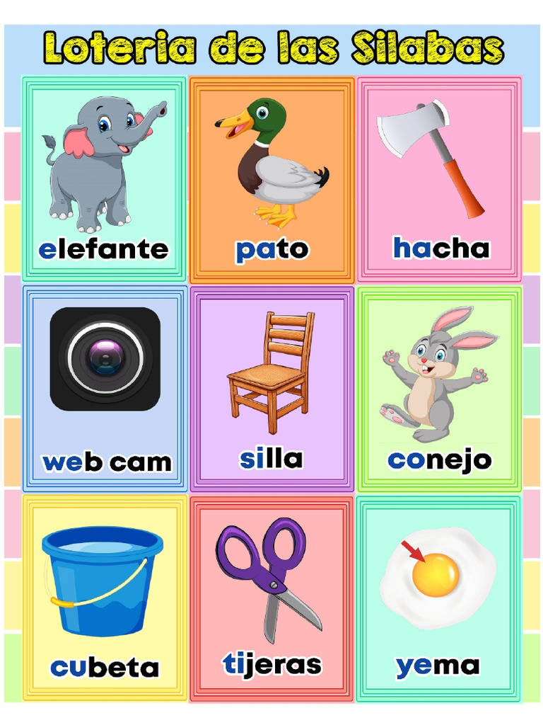 Loteria de Las Silabas | PDF