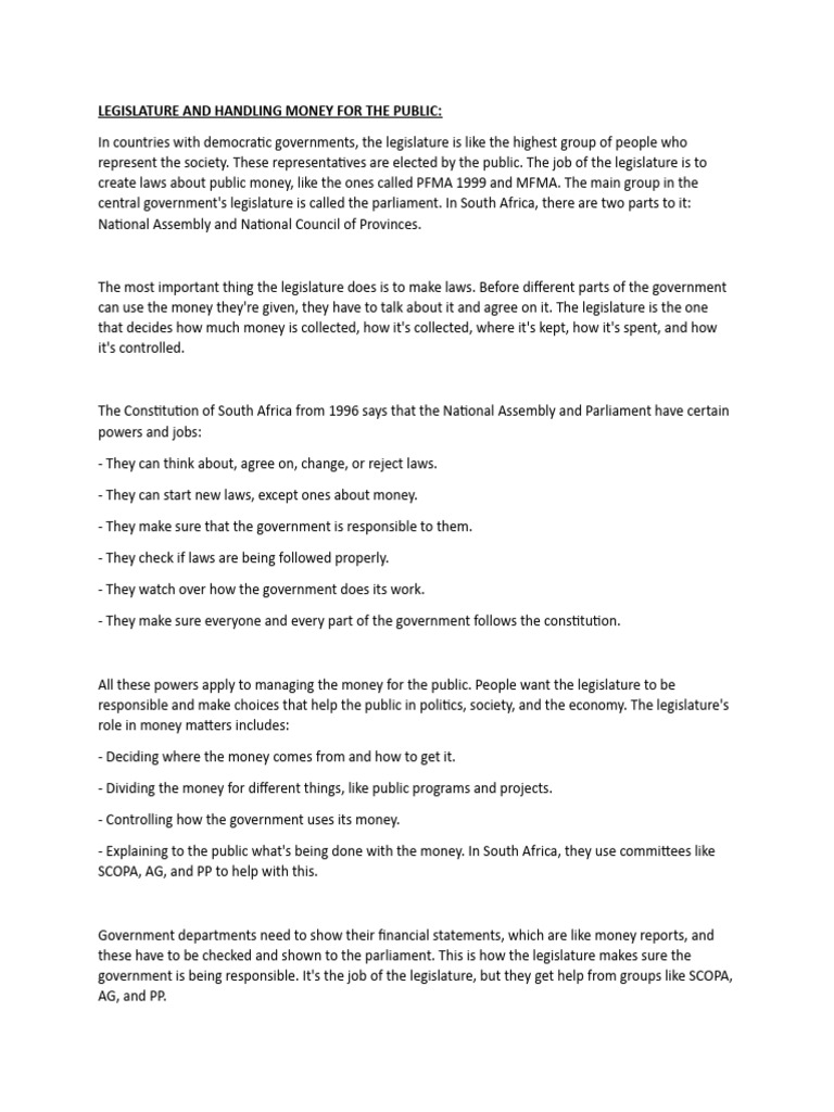 Key Players in South Africa's Finance Management | PDF