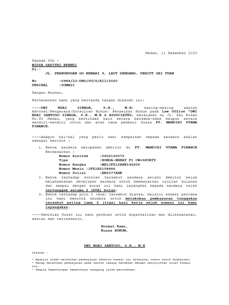 Somasi Maf Desember | PDF