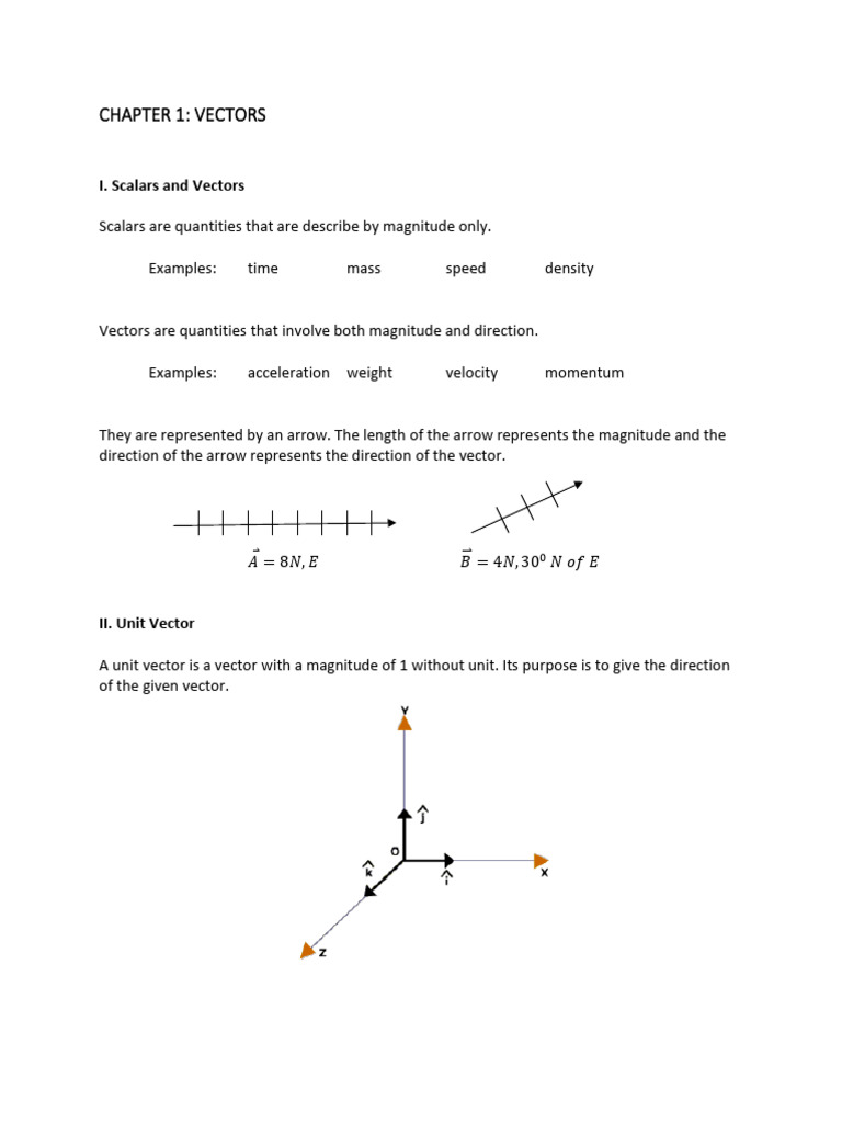 Chapter 1 - Vectors | PDF