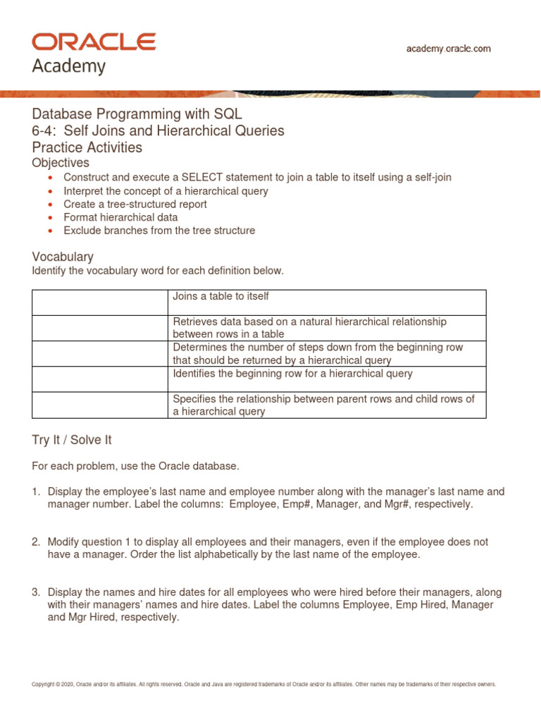 DP 6 4 Practice | PDF | Databases | Table (Database)