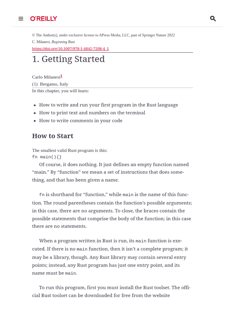 Getting Started - Beginning Rust - Get Started With Rust 2021 Edition ... Getting Started - Beginning Rust - Get Started With Rust 2021 Edition ...