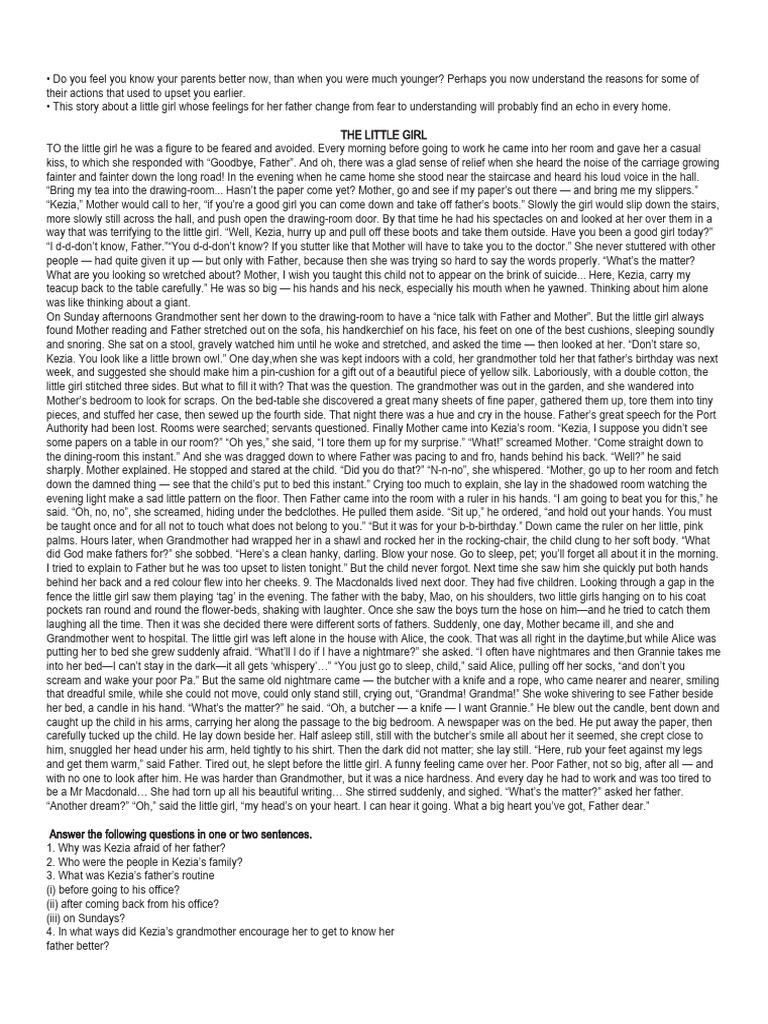 A Little Girl Story | PDF