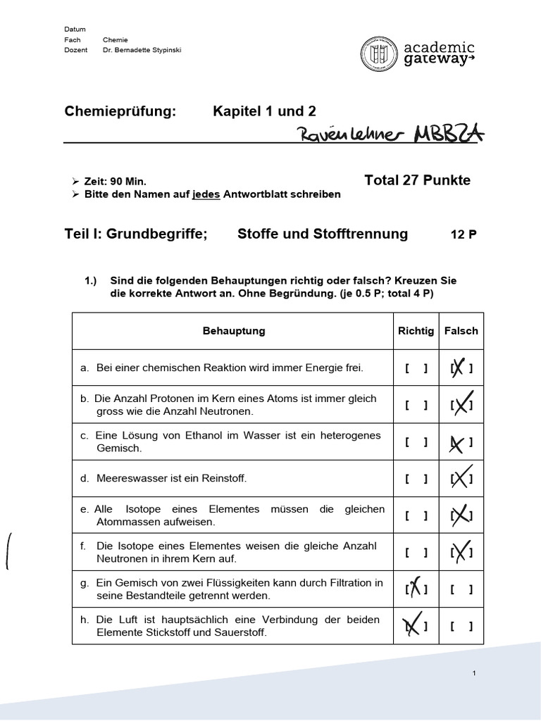 Lernkontrolle Kap1+2 | PDF