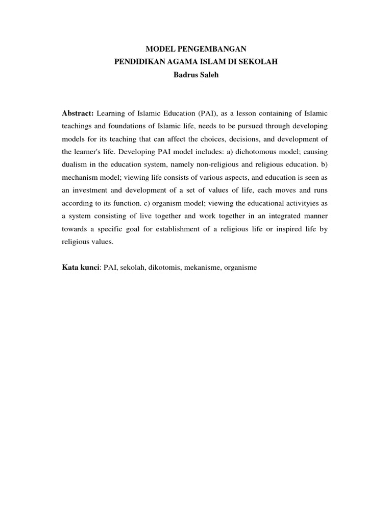 Model Pengembangan Badrus S | PDF