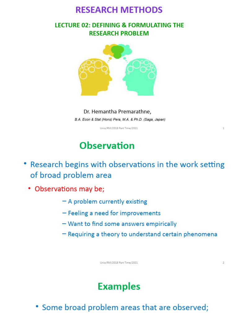 Lesson 02 Research Problem | PDF | Interest | Data Lesson 02 Research Problem | PDF | Interest | Data