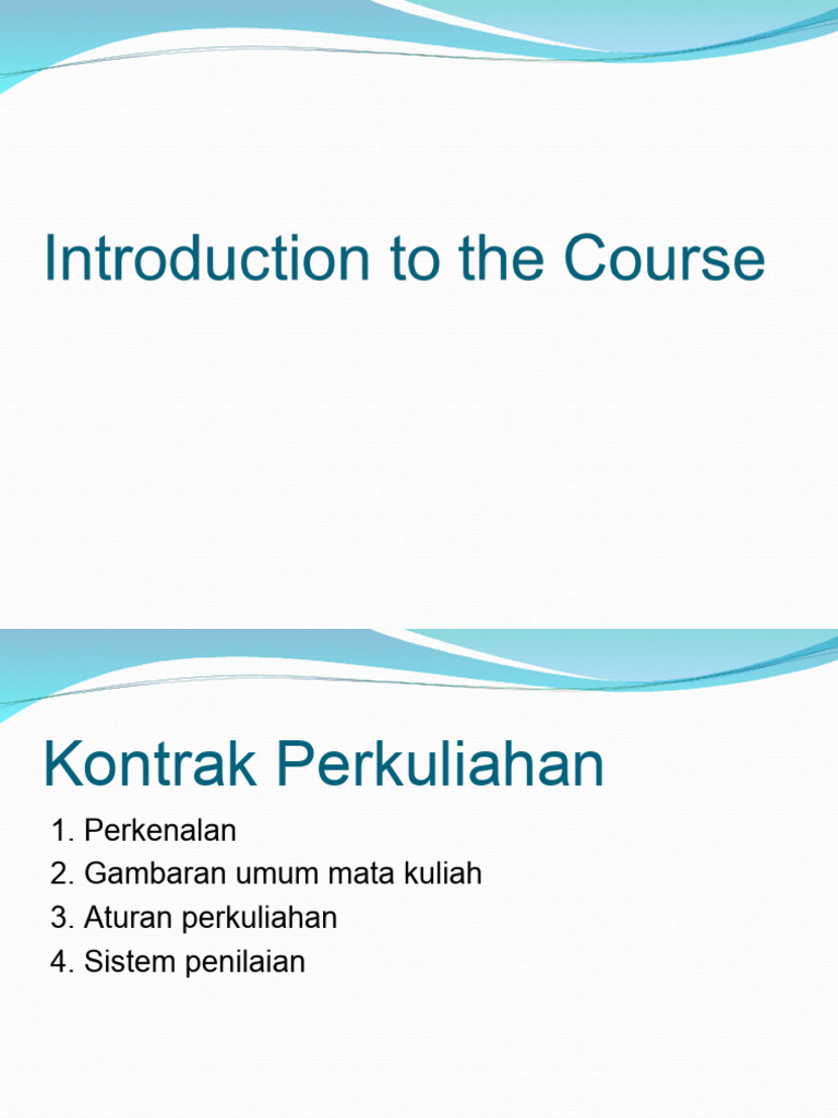 Unit 1 - Introduction To The Course | PDF Unit 1 - Introduction To The Course | PDF