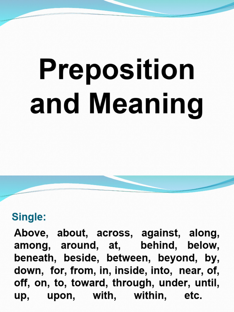 Unit 4 - Preposition and Meaning | PDF