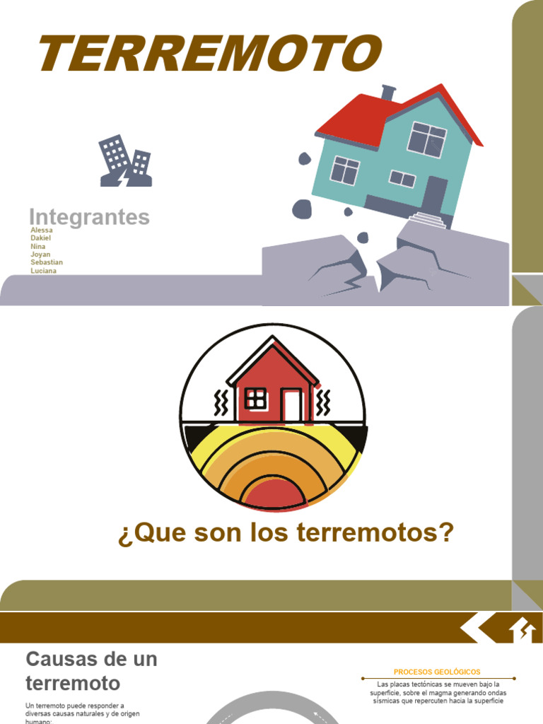Plantilla Powerpoint de Terremotos | PDF | Temblores | Fenomeno fisico
