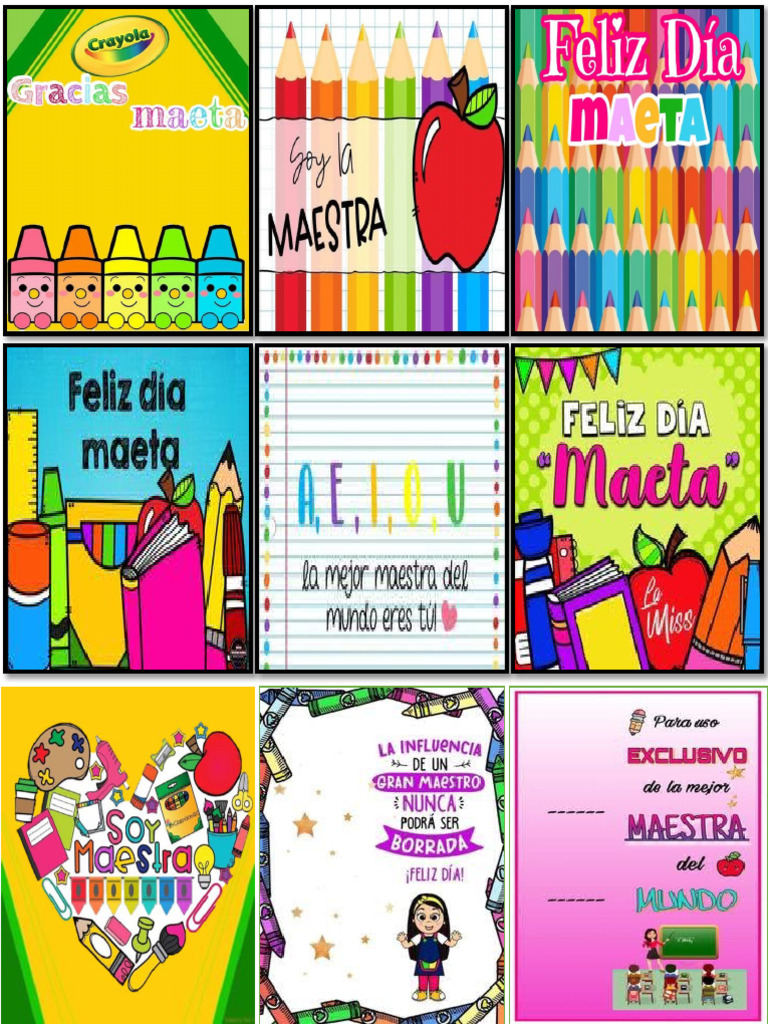 Tarjetas Para Labial Dia Del Maestro Pdf
