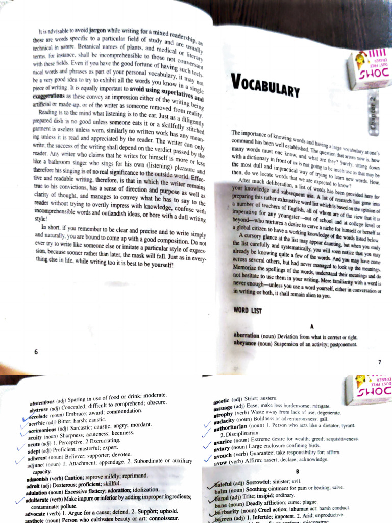 Vocabulary List | PDF