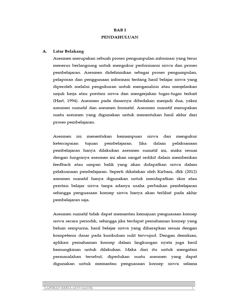 Laporan Kegiatan Asts | PDF