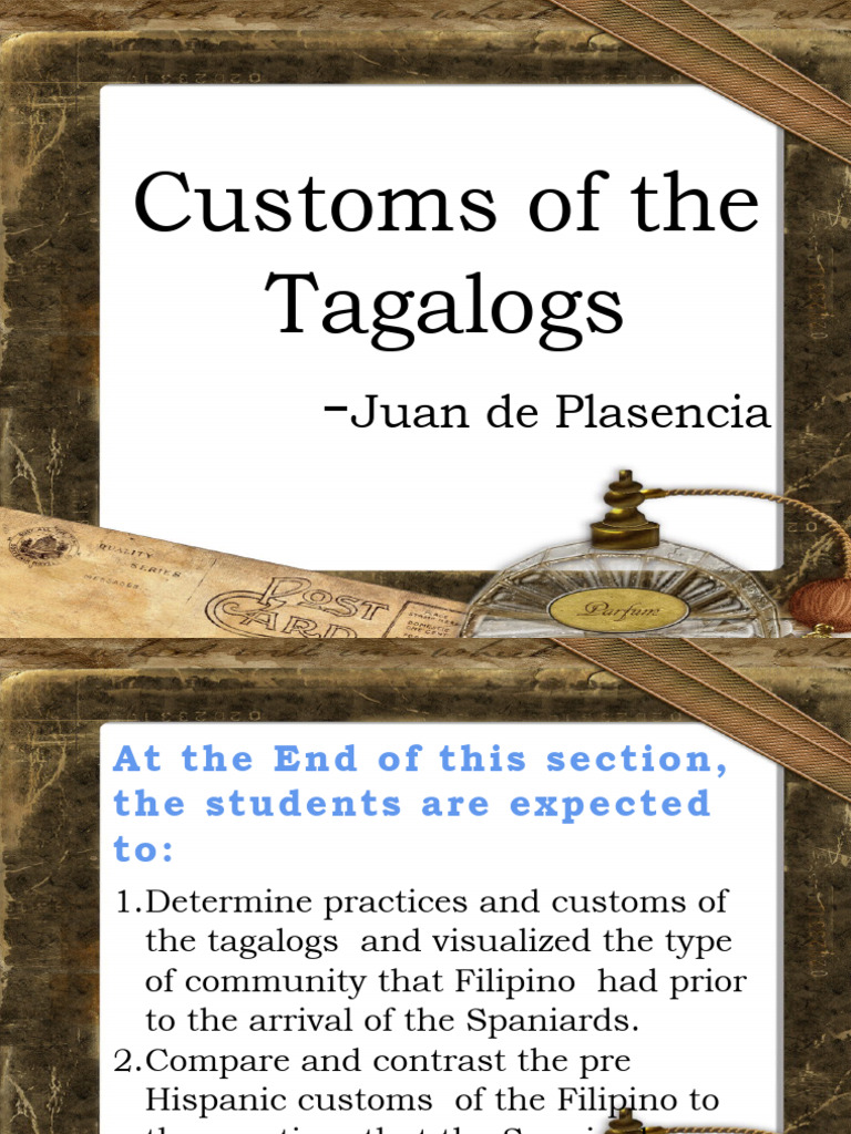 Customs of the Tagalogs by Juan de Plasencis Copy | PDF