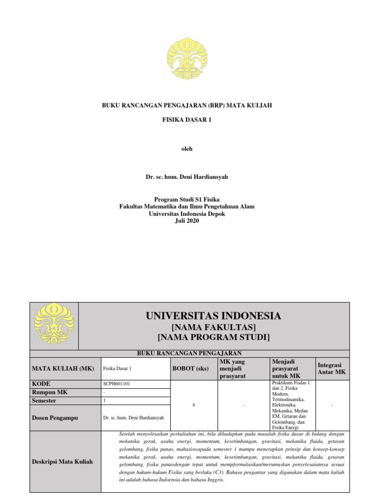 Deni Hardiansyah BRP - Fisika Dasar | PDF