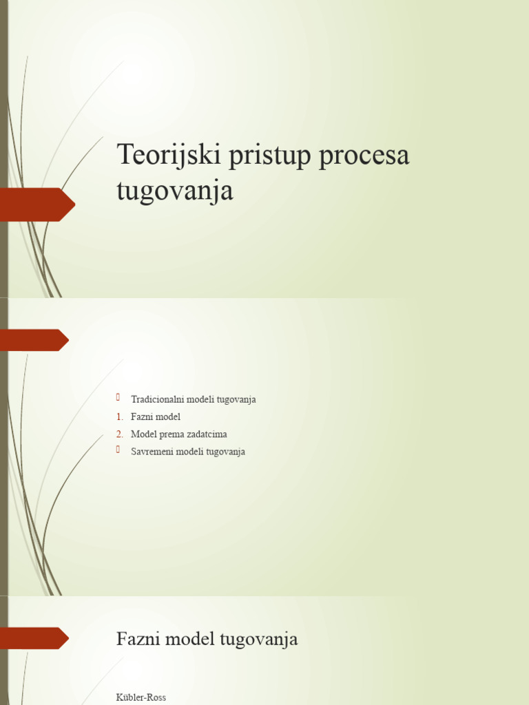 Teorijski Pristup Procesa Tugovanja | PDF