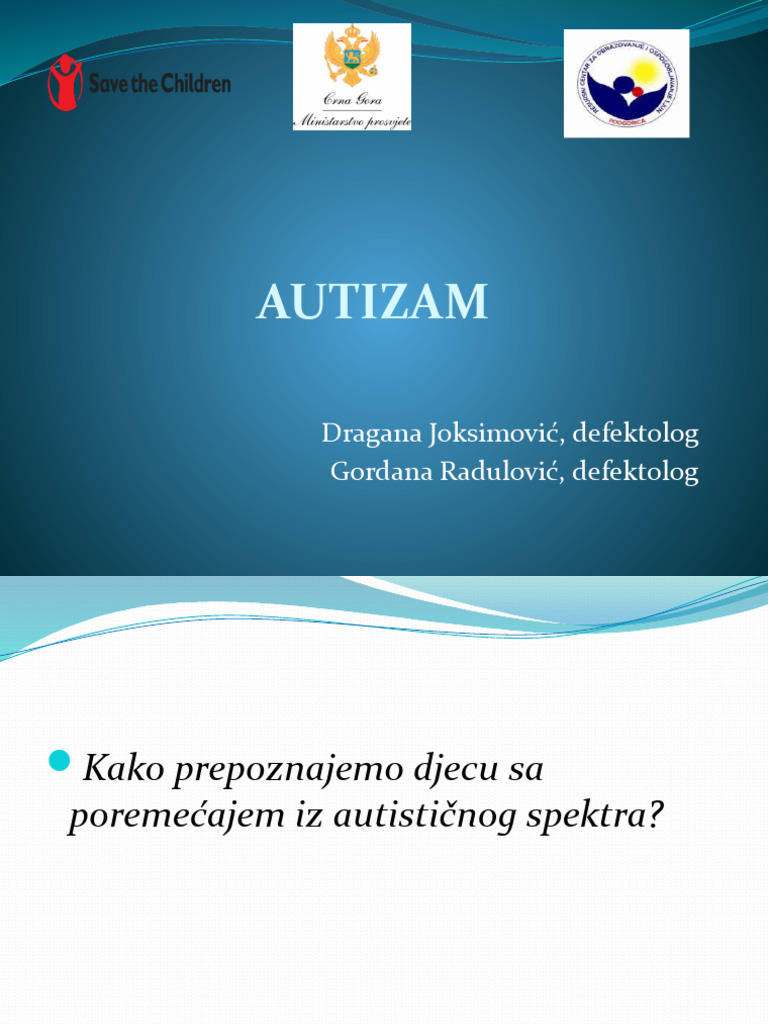Autizam - Prezentacija | PDF