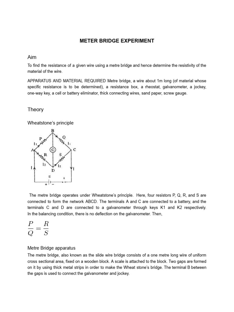 Meter Bridge | PDF
