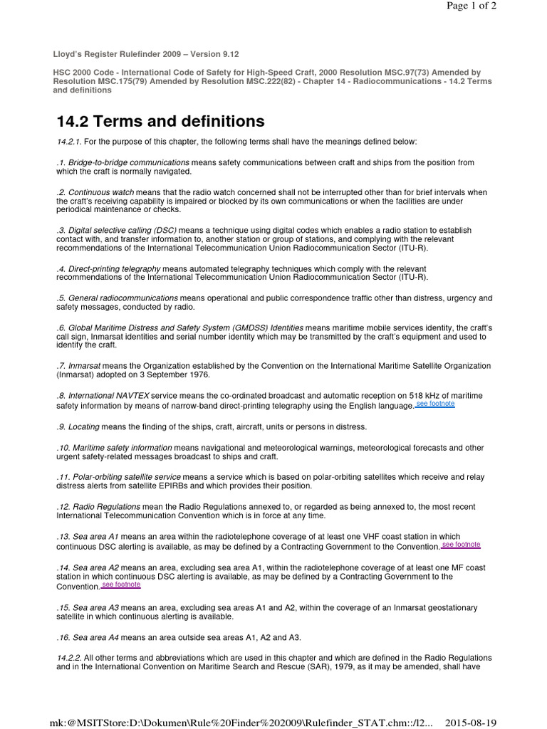 GMDSS (Coverage Area) | PDF