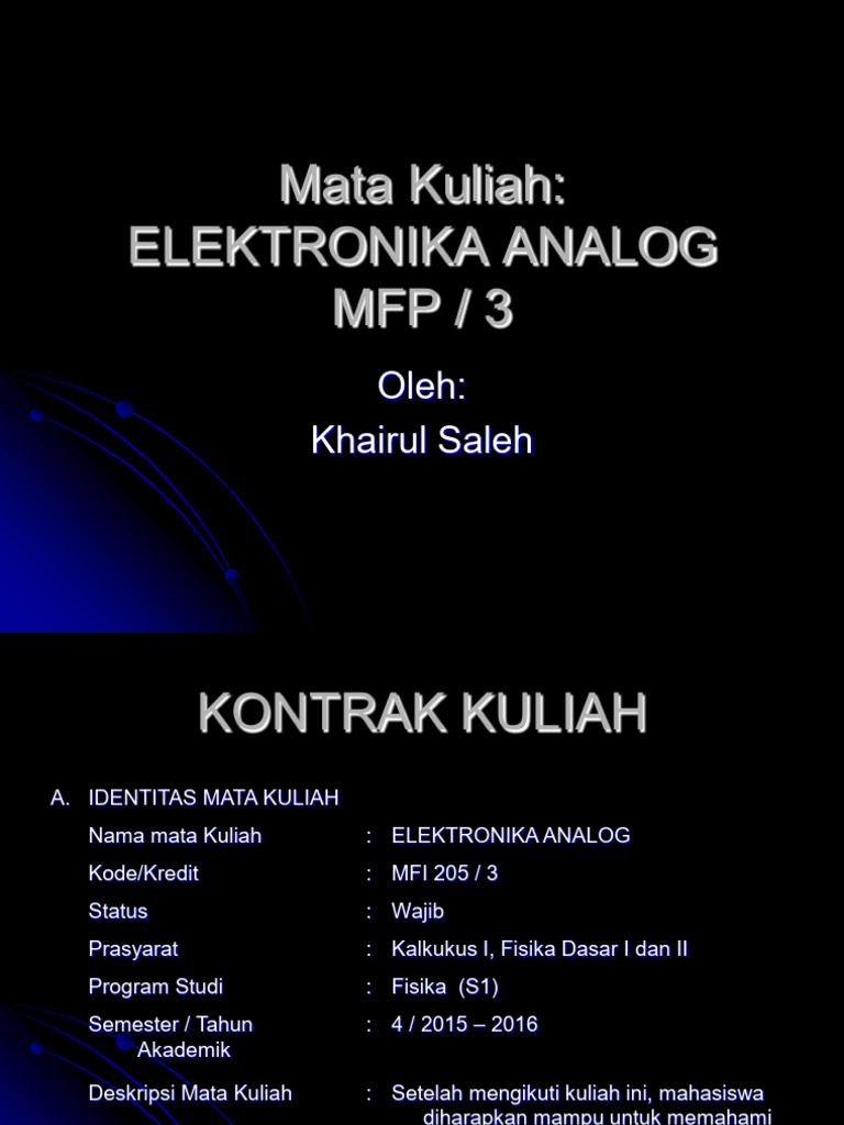 CHAP0.KONTRAK KULIAH ELOG | PDF