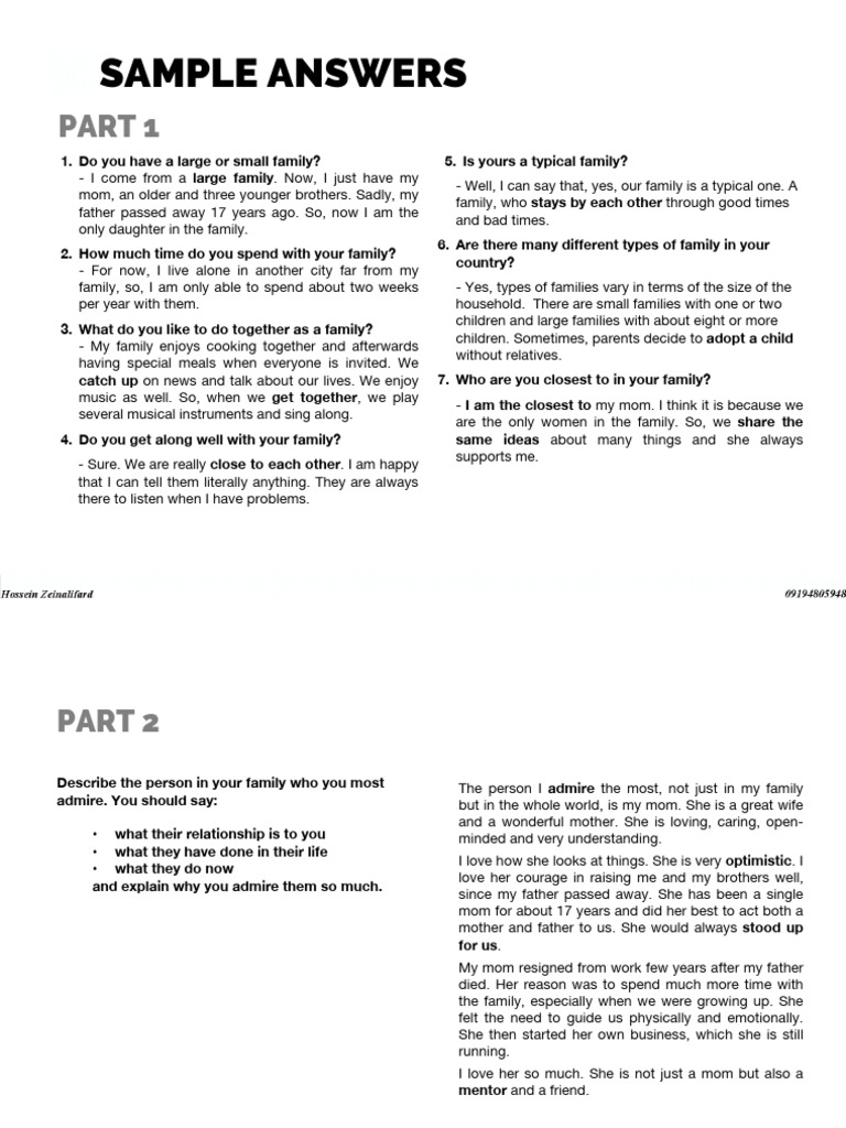 Sample Answers | PDF