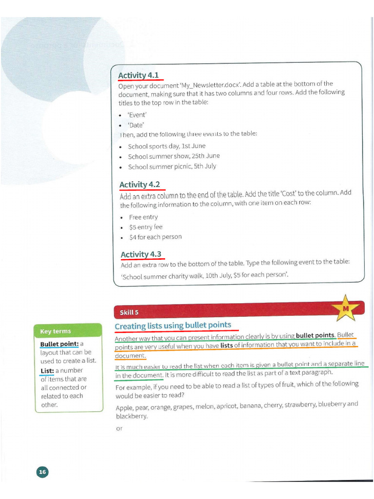 Grade 8 Word - Skill5 | PDF