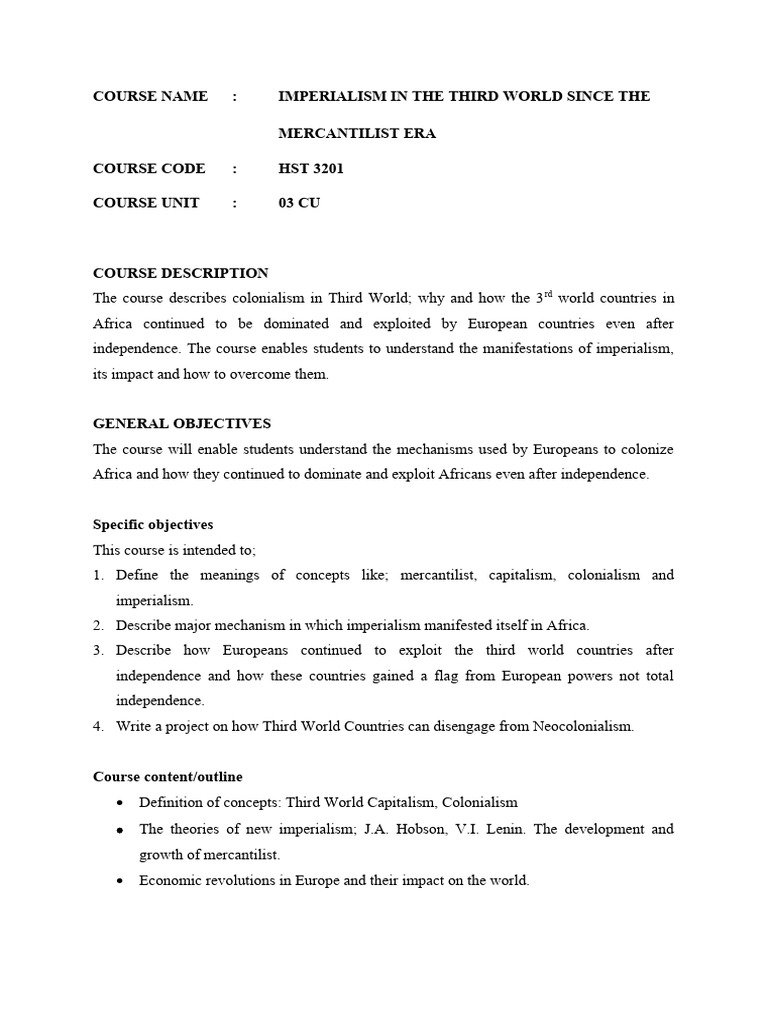 Imperialism Final. 2023 | PDF | Imperialism | Mercantilism