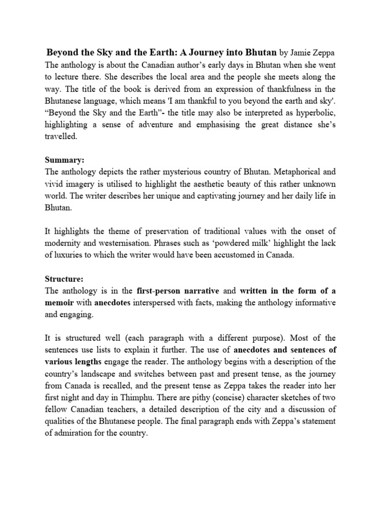 Beyond The Sky and The Earth | PDF