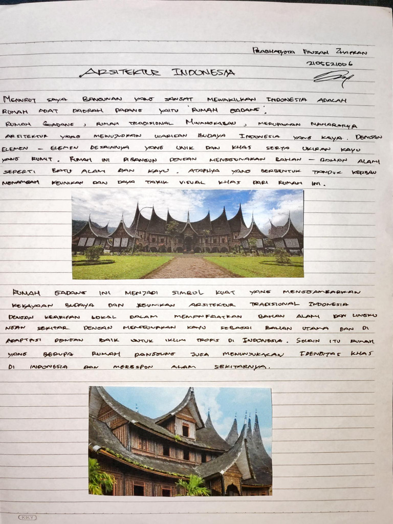 Prabhadyota Fauzan Zhafran - Arsitektur Indonesia Tugas Individu | PDF