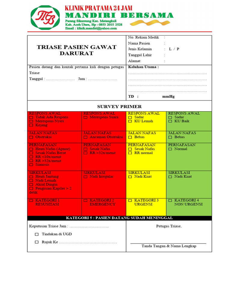 TRIASE PASIEN GAWAT DARURAT KMB | PDF