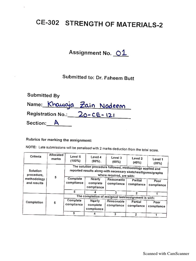 20-CE-121 (Khawaja Zain Nadeem) Assignment 01 | PDF