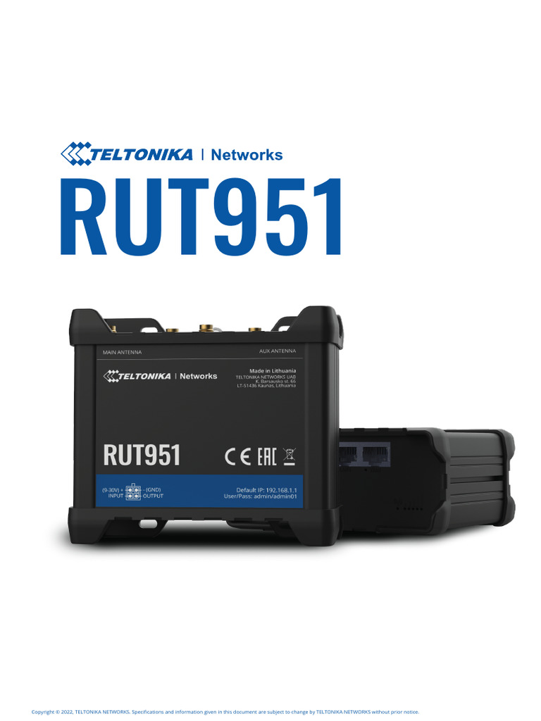 Rut951 Datasheet v14 | PDF